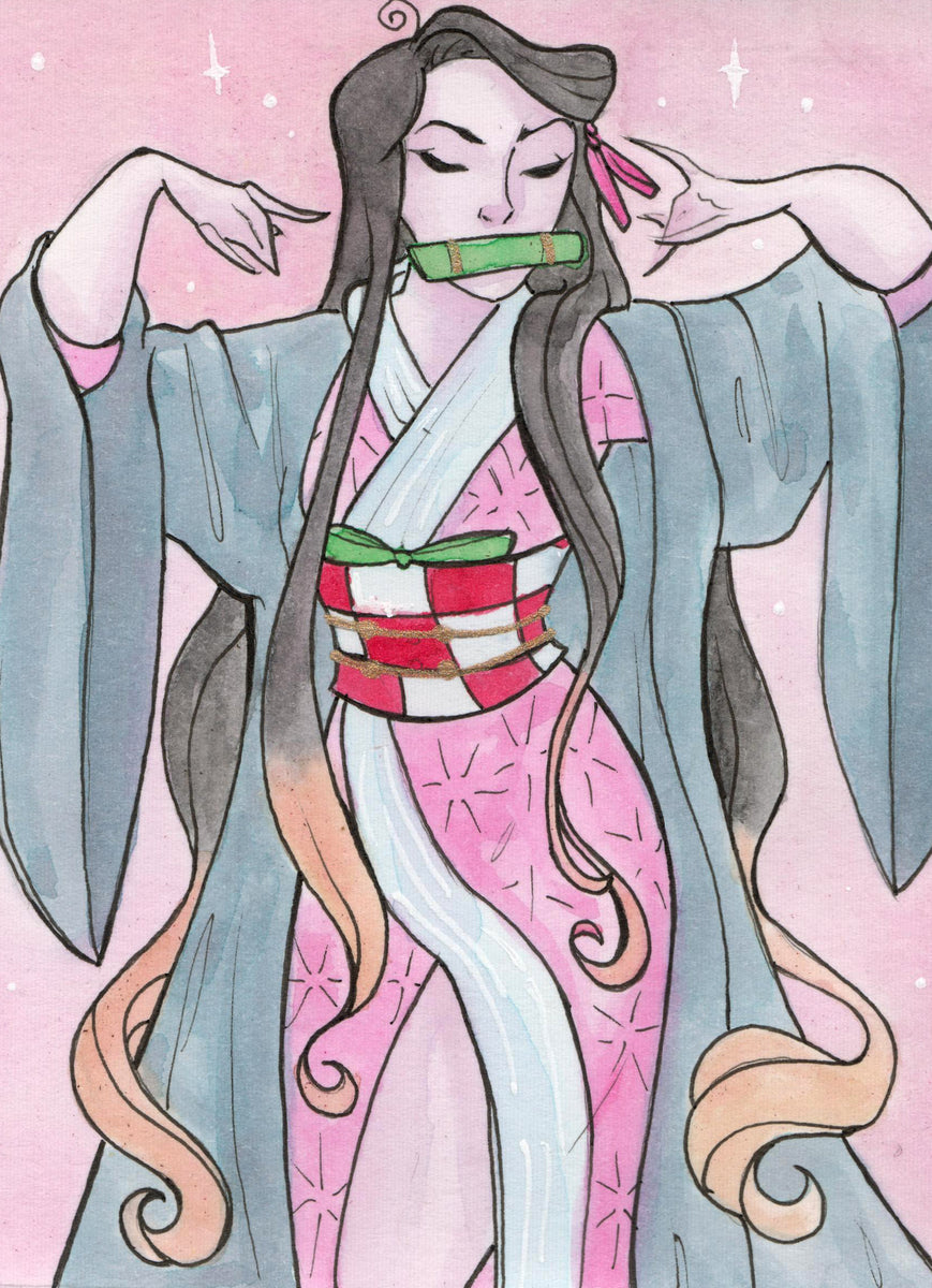 Nezuko (Flying Frog Illustration) FFI – Real Fantastic Art