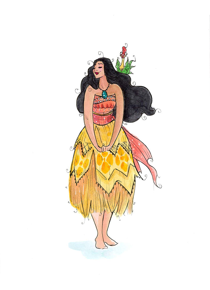 Royal Series - Moana (Flying Frog Illustration) FFI – Real Fantastic Art